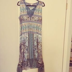 World unity | Dresses | World Unity Multi Colored Maxi Dress With Sheer ...